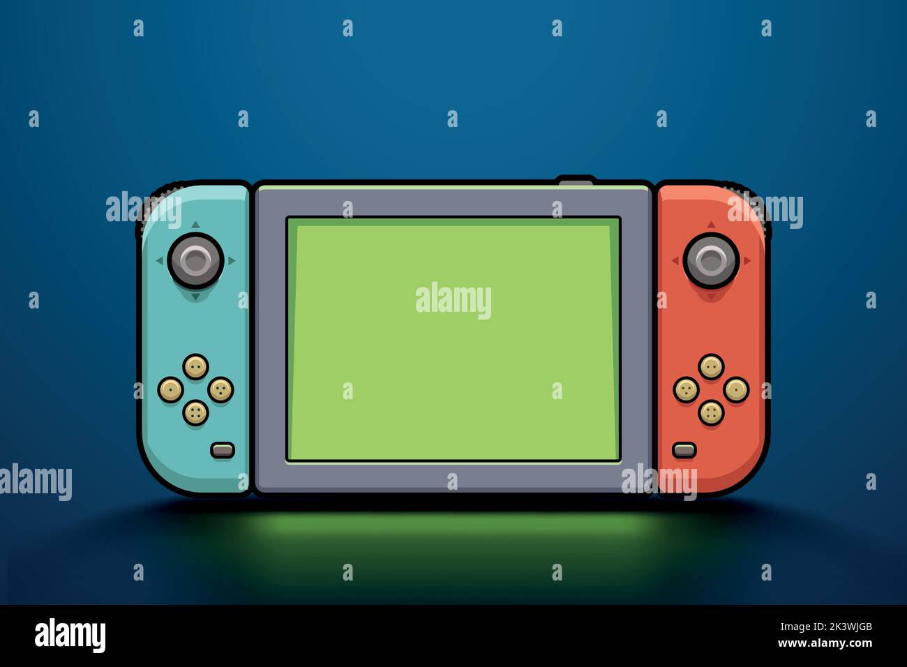 modern colorful game console with bright screen Stock Vector Image ...