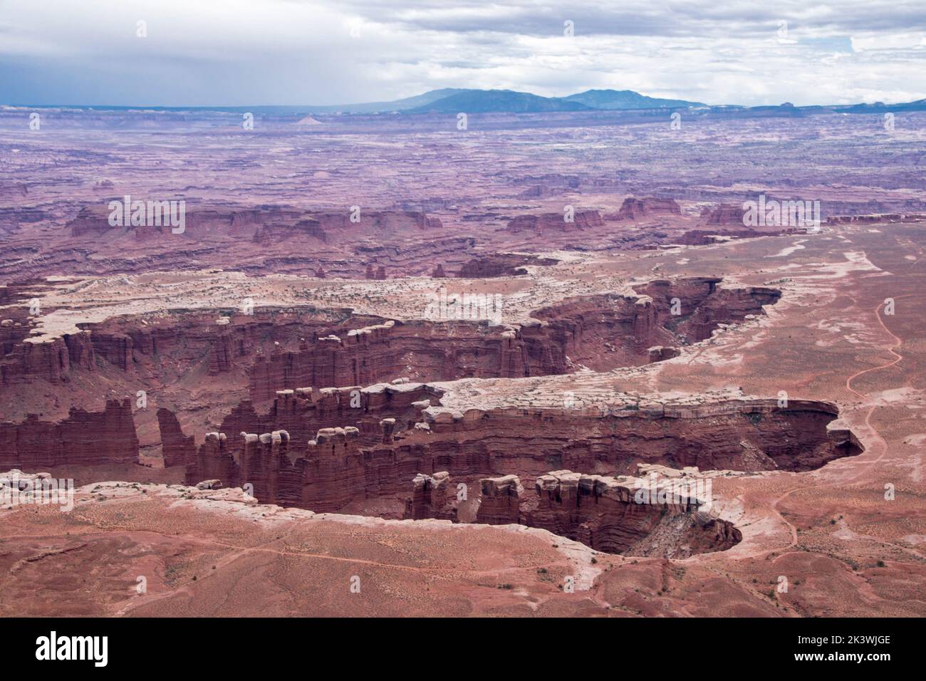 Spectacular view of the Colorado River basin seen from Grand View Point ...