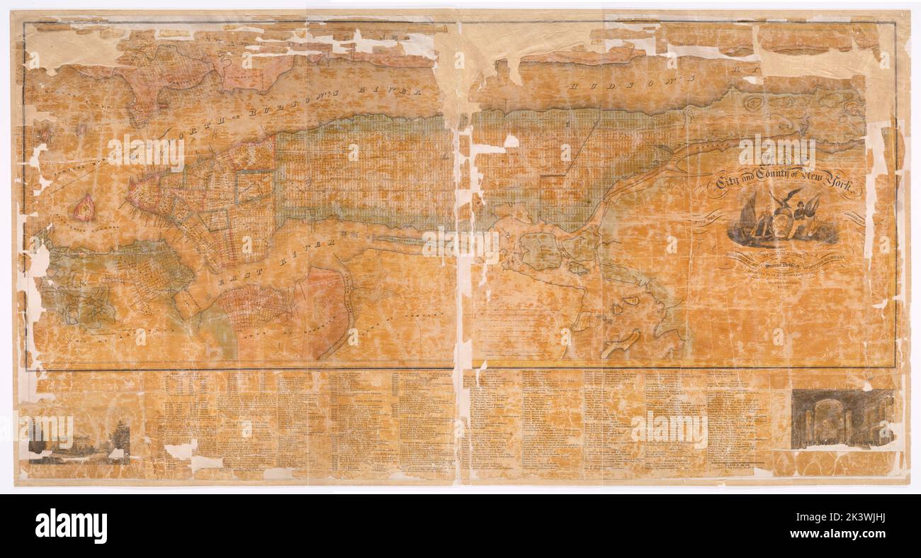 Map of the city and county of New York : with the adjacent country ...
