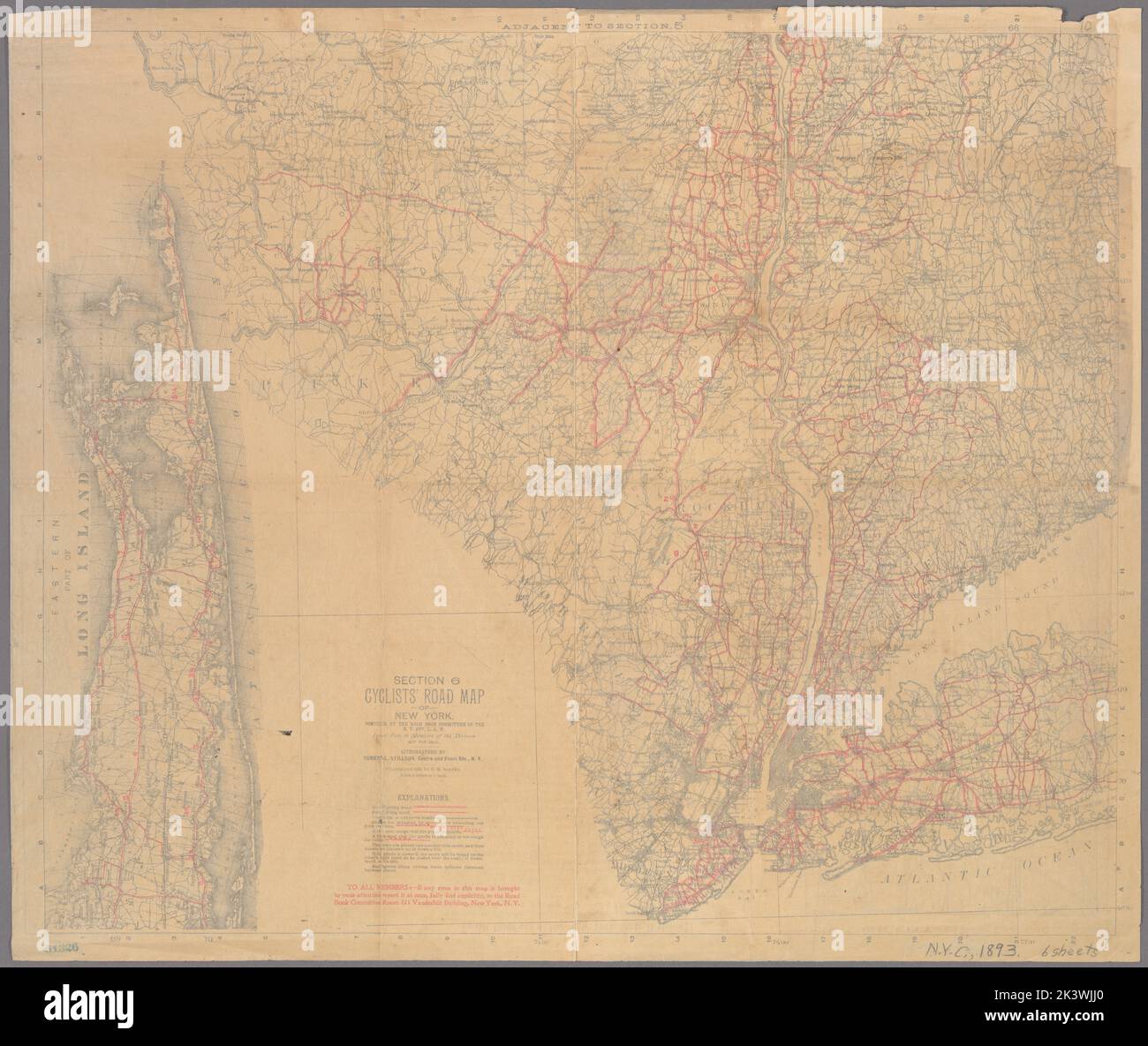 Cyclists' road map of New York: compiled by the Road Book Committee of ...