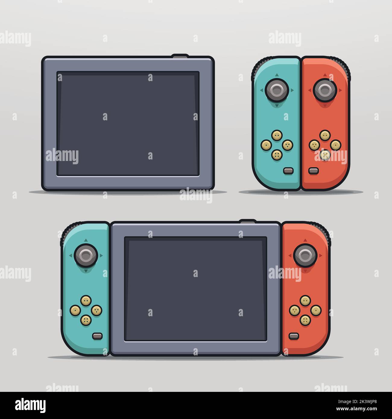 Colorful retro computer joystick on Stock Vector Images - Alamy