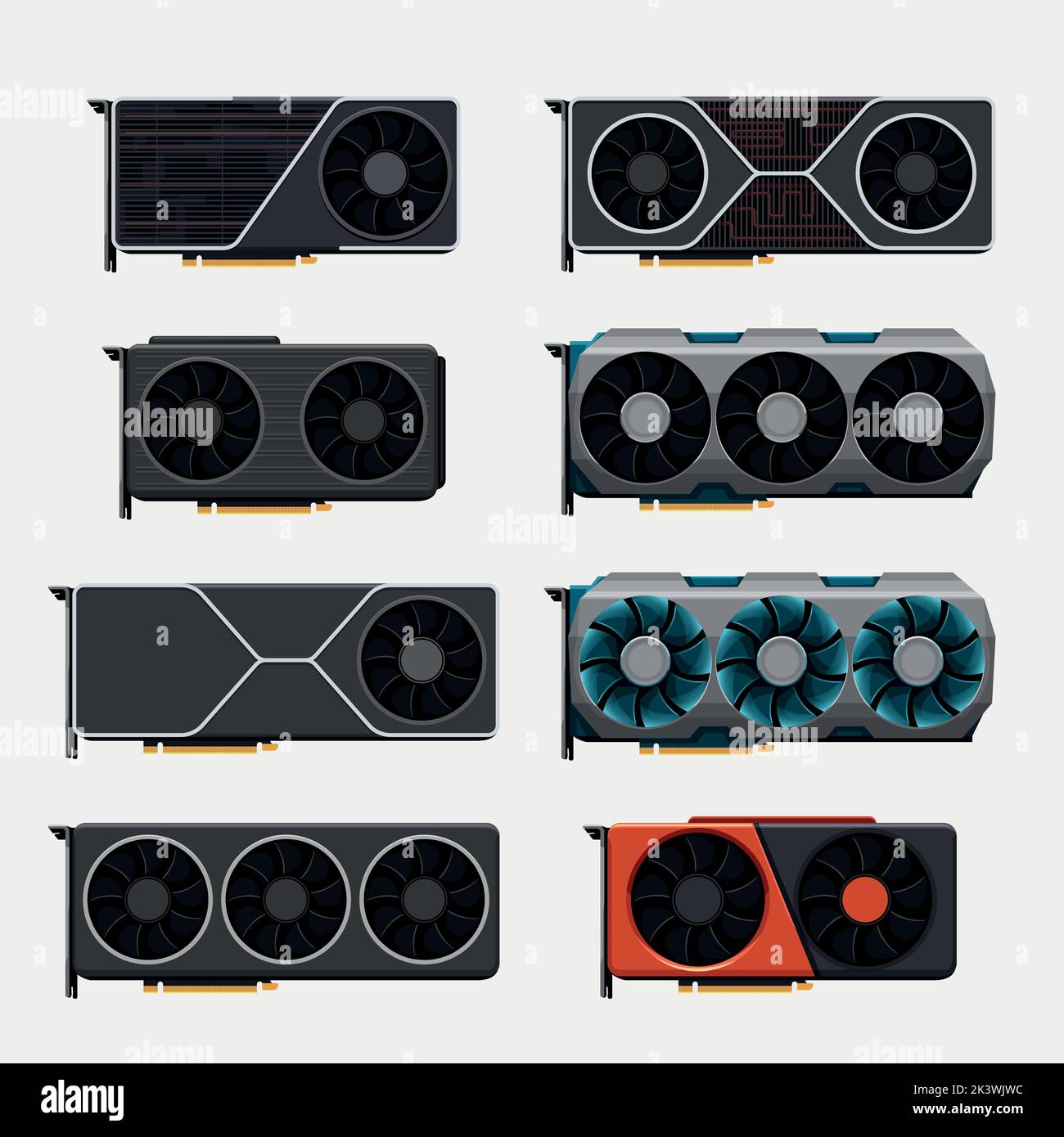 graphic cards in set isolated on white Stock Vector Image & Art - Alamy