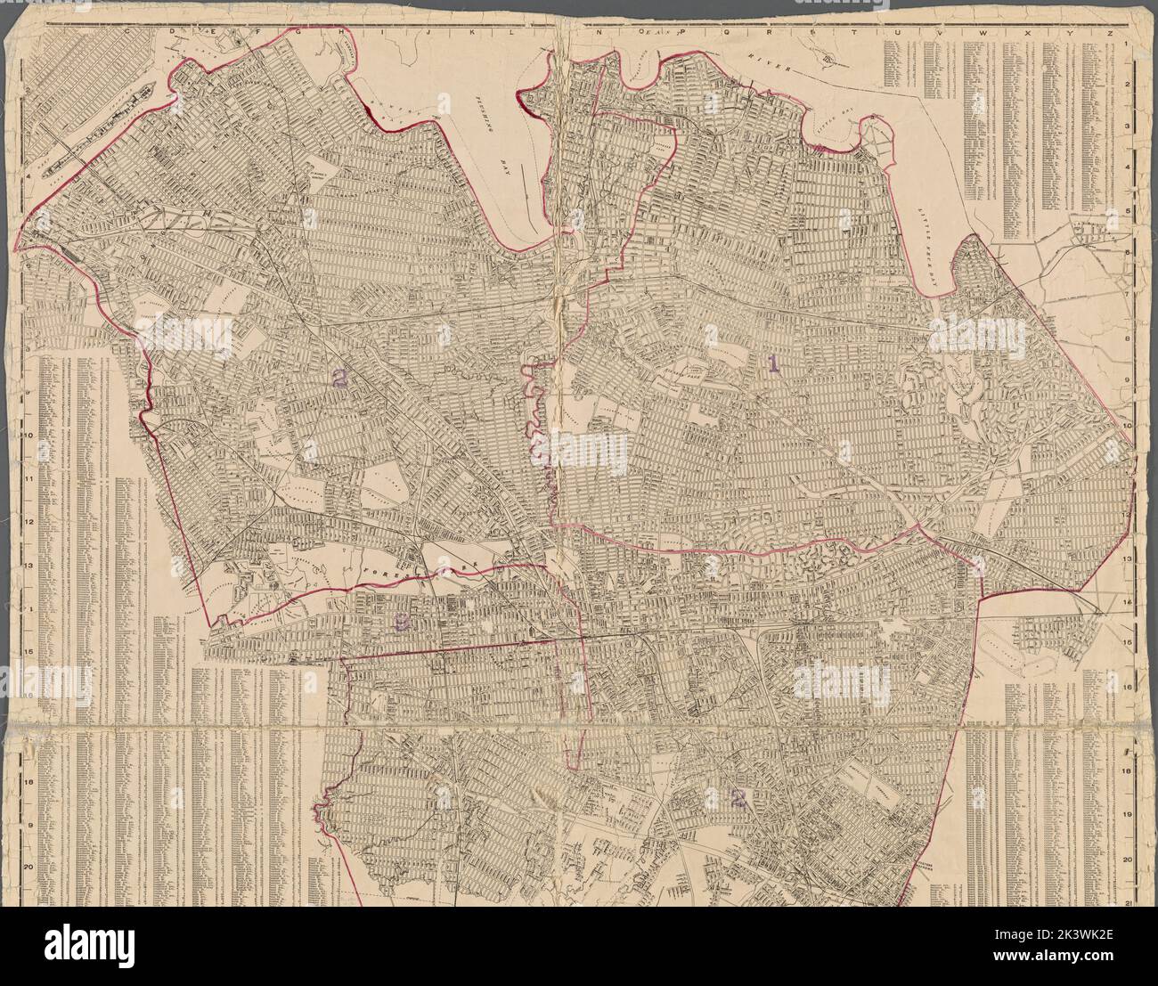 Street Indexed map of the Borough of Queens, also showing the ...