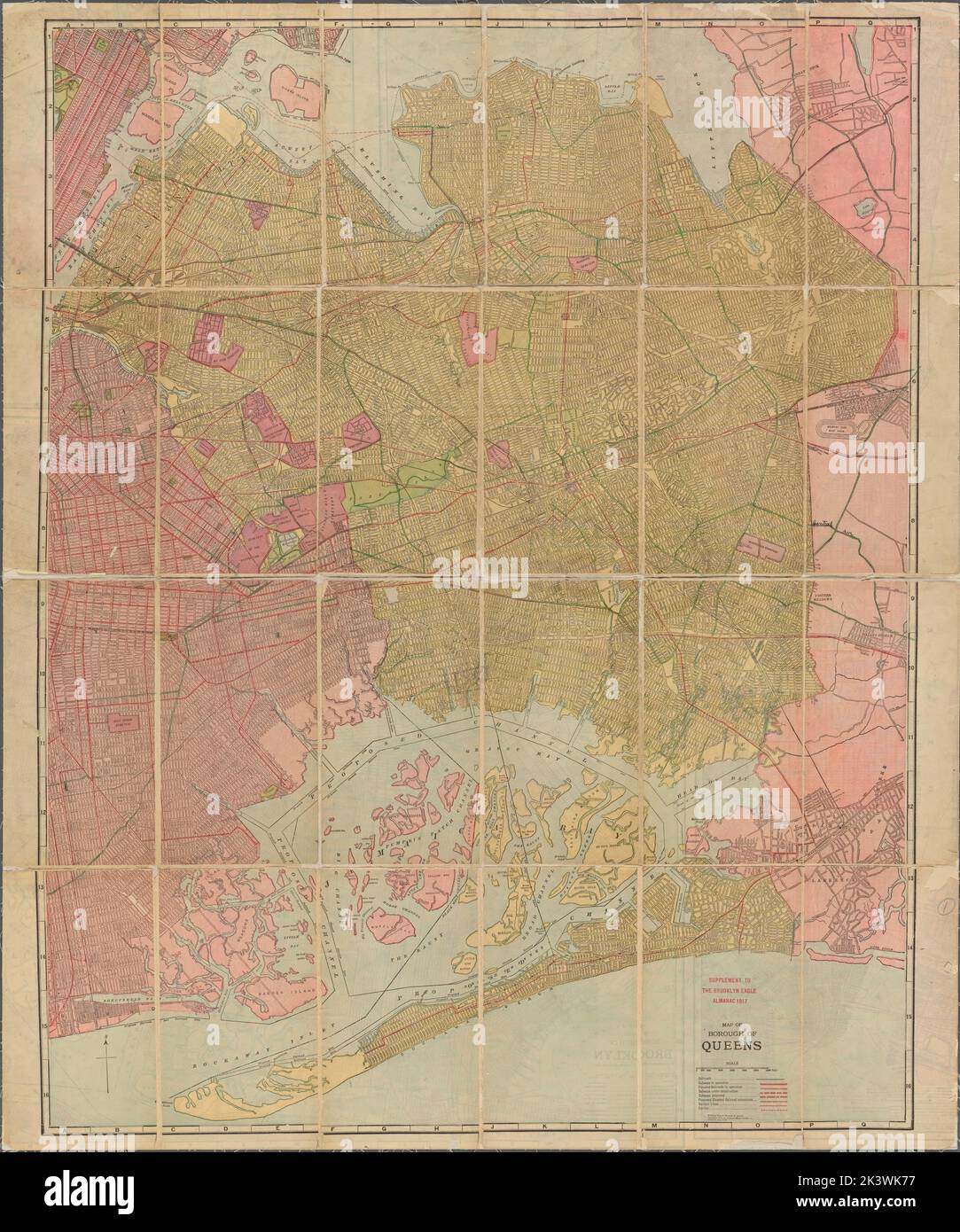 Map of Borough of Queens, supplement to the Brooklyn Eagle Almanac ...