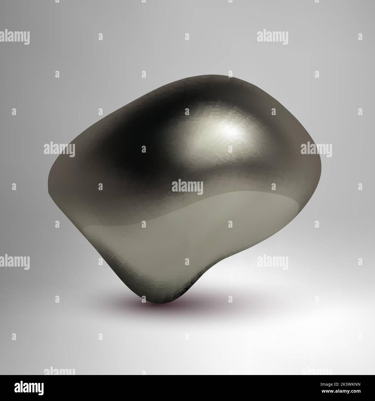Metallic fluid shape 3d Stock Vector Images - Alamy