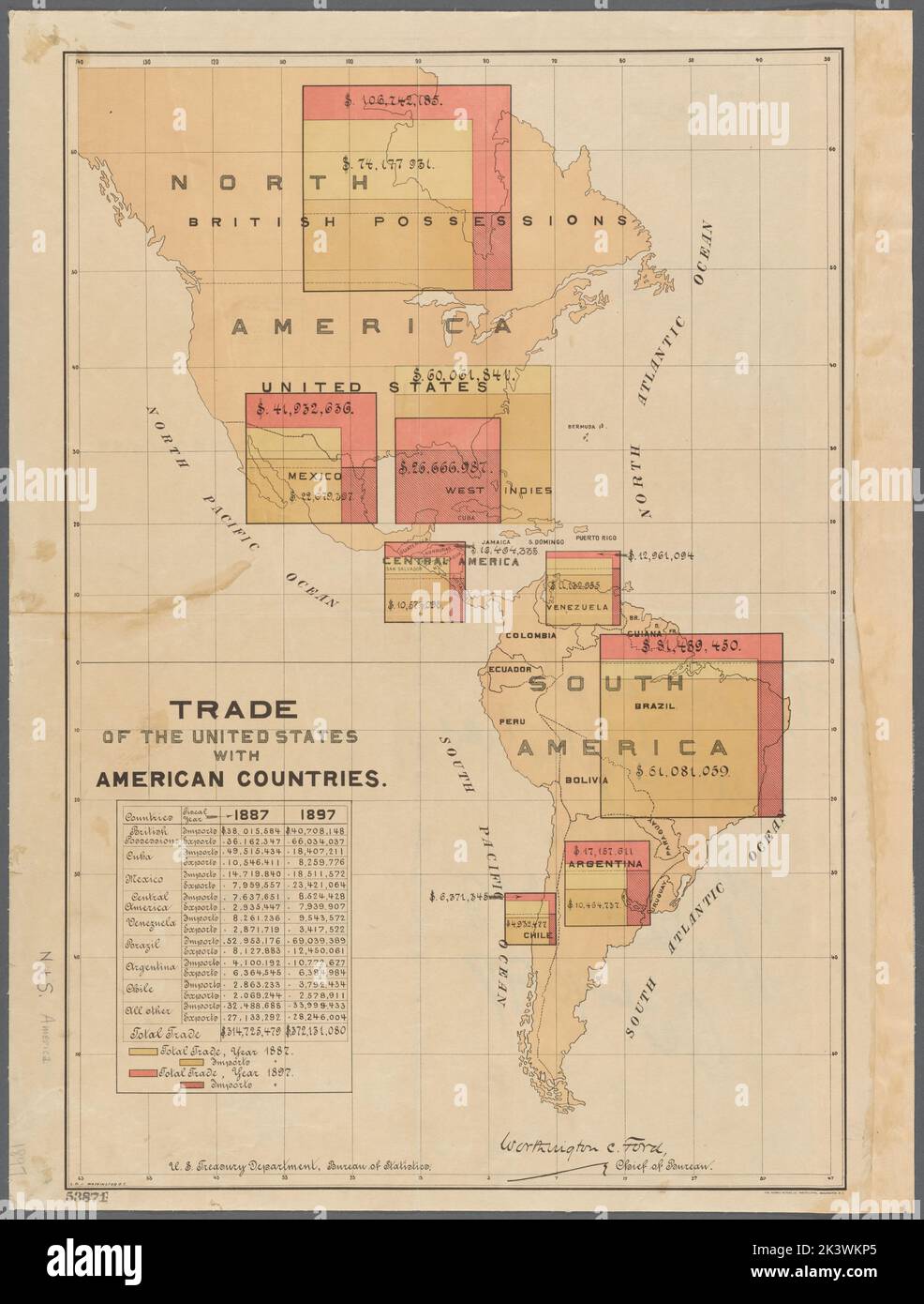 Trade of the United States with American countries Cartographic. Maps ...