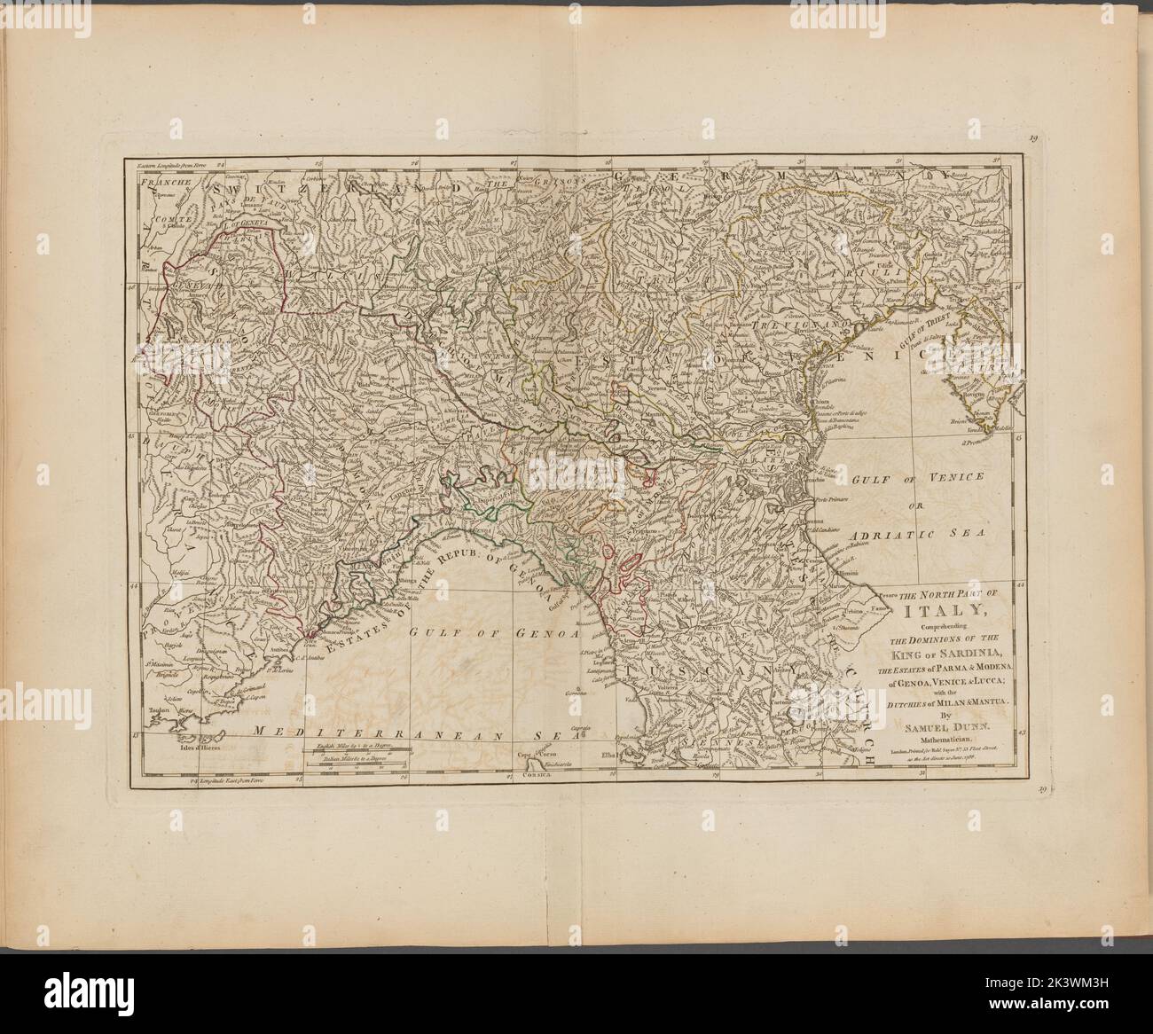 The North part of Italy ... 1786. Dunn, Samuel, d. 1794. Cartographic ...
