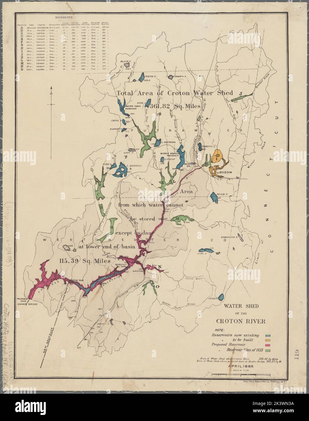 Water shed of the Croton River Watershed of the Croton River ...