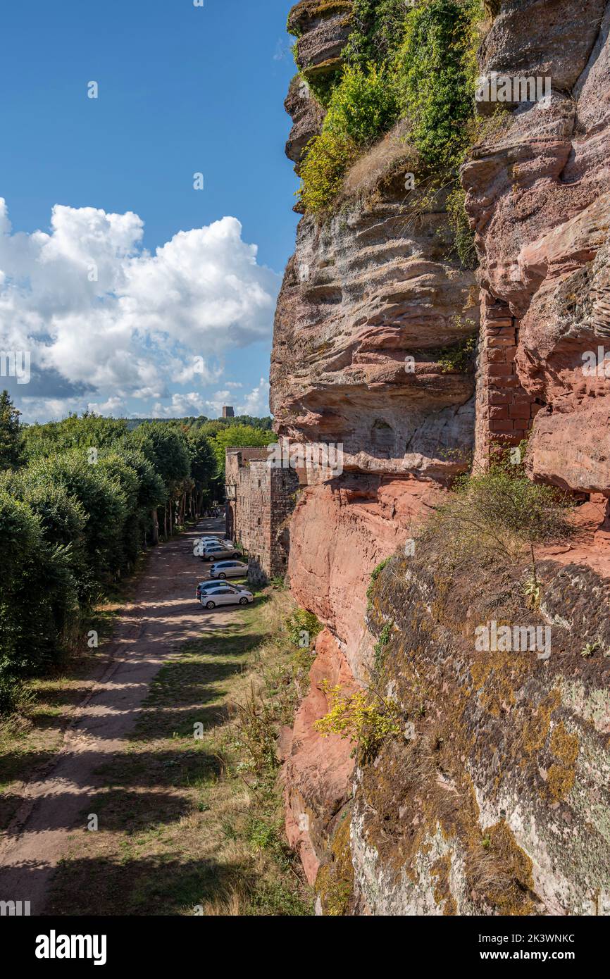 View of Haut-Barr Castle and the Alsace plain Stock Photo - Alamy