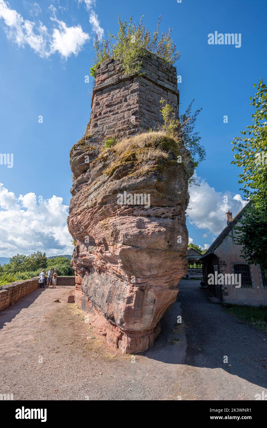 View of Haut-Barr Castle and the Alsace plain Stock Photo - Alamy