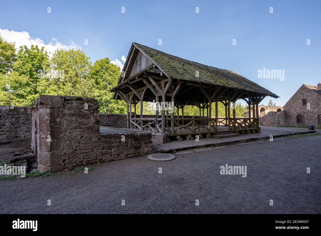 View of Haut-Barr Castle and the Alsace plain Stock Photo - Alamy