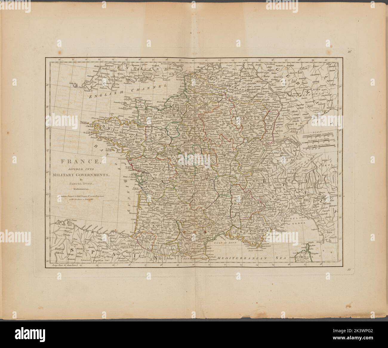 France, divided into military governments 1786. Dunn, Samuel, d. 1794 ...
