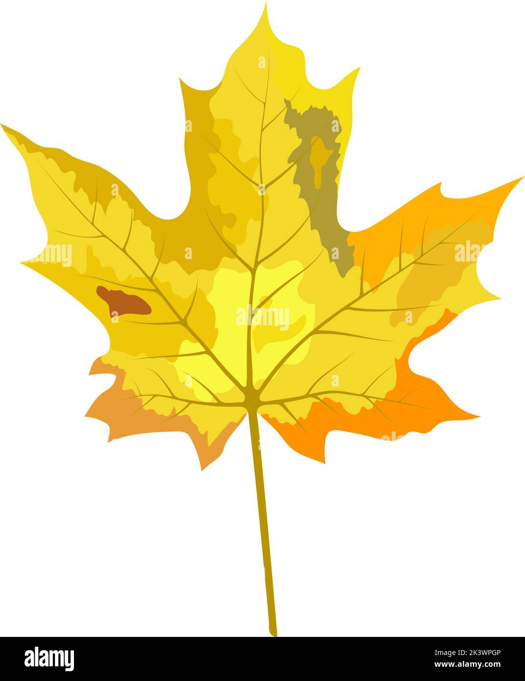 Autumn maple leaf. Leaf fall. Vector illustration Stock Vector Image ...
