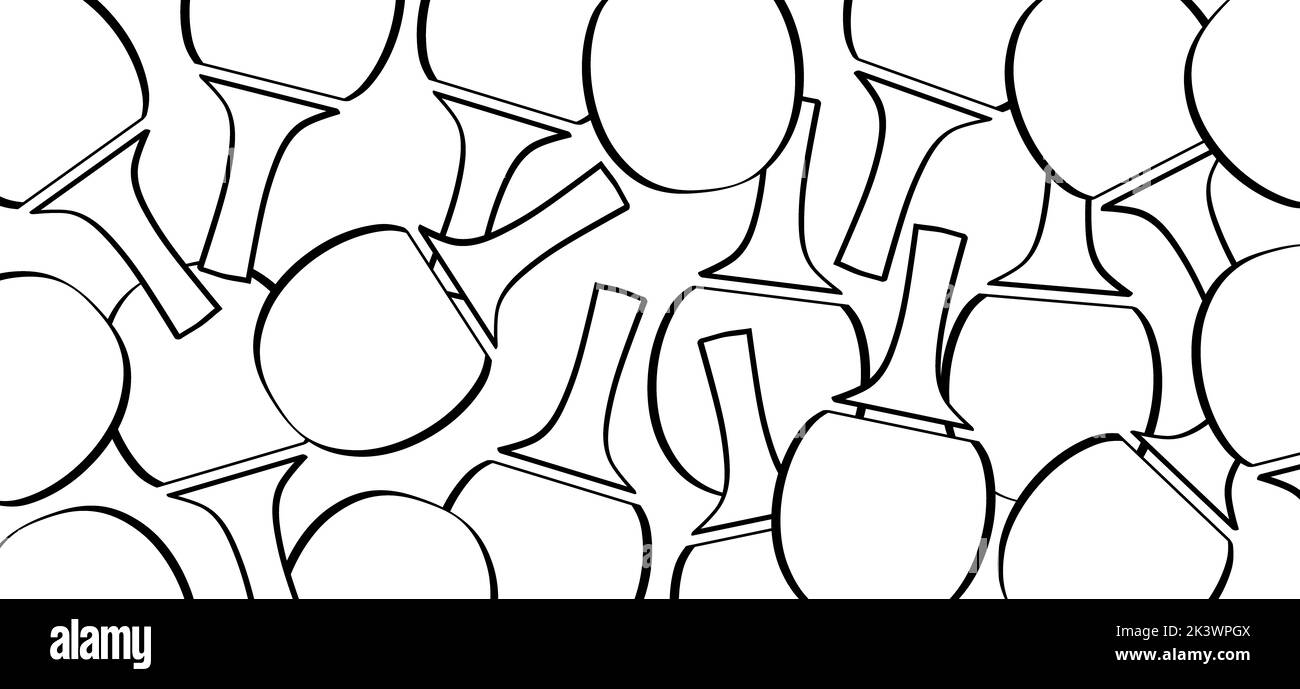 Cartoon table tennis or ping pong on the table. Vector table tennis bat ...