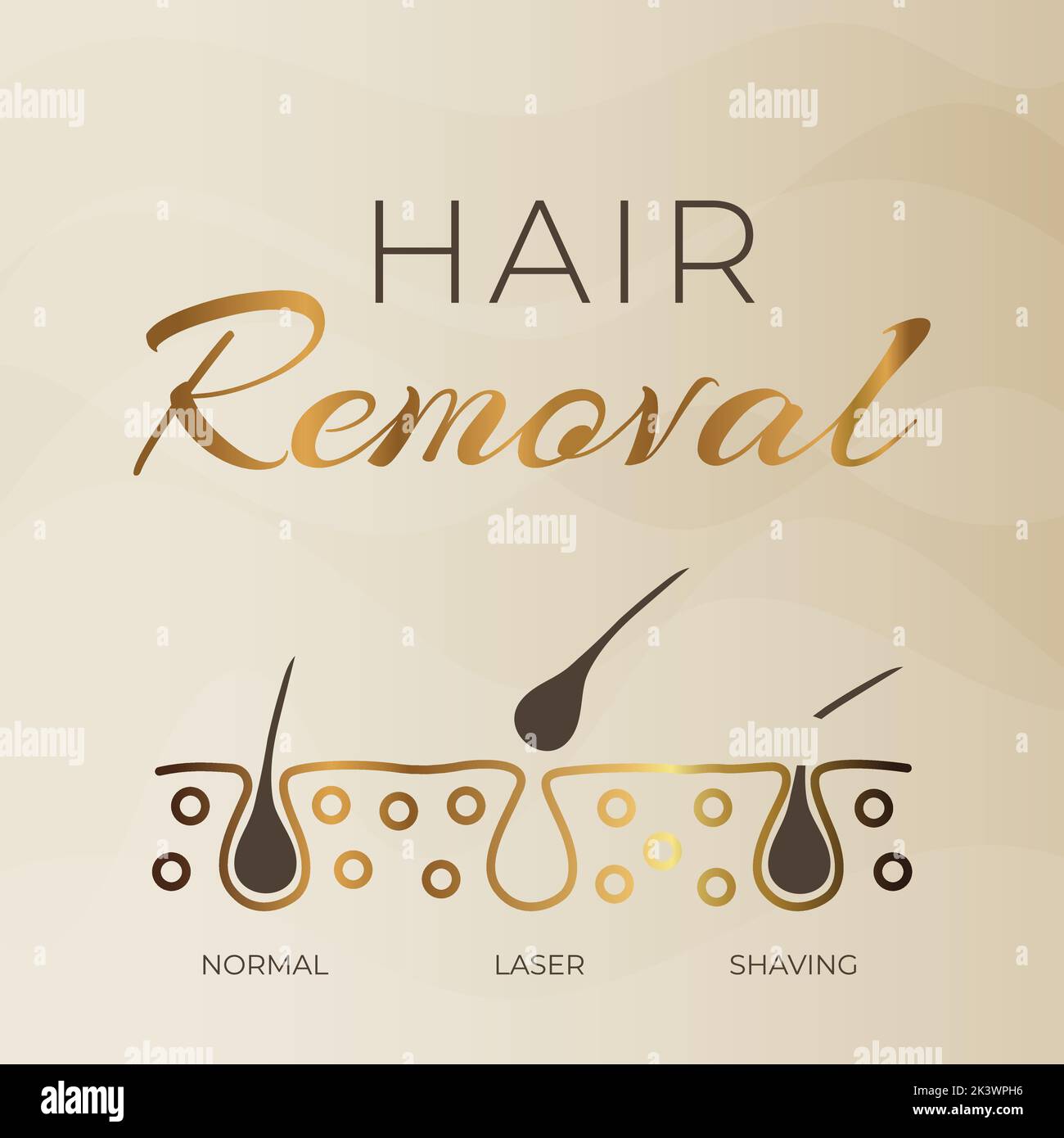 Hair Removal Gold Illustration Background Stock Vector Image & Art - Alamy