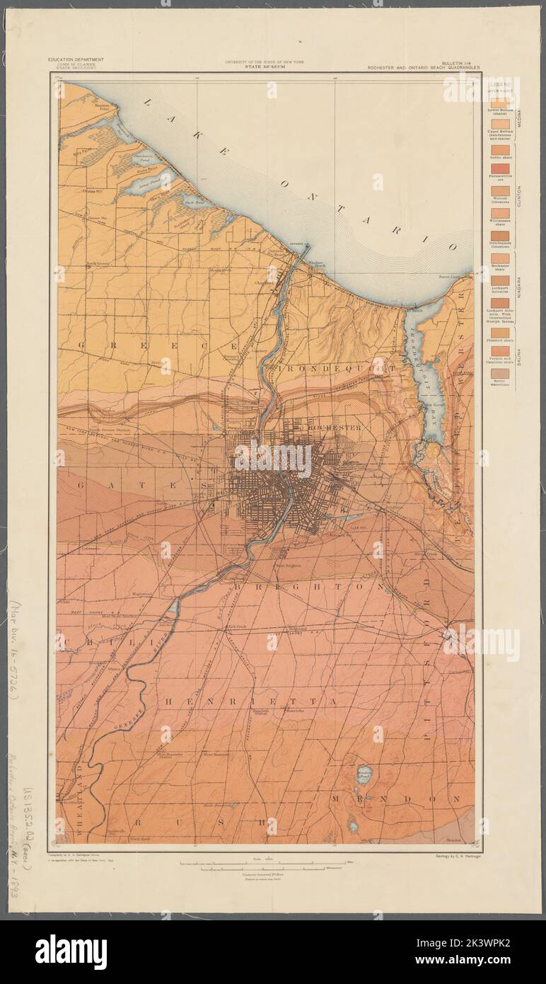 Rochester and Ontario beach quadrangles Clarke, John Mason, 1857-1925 ...