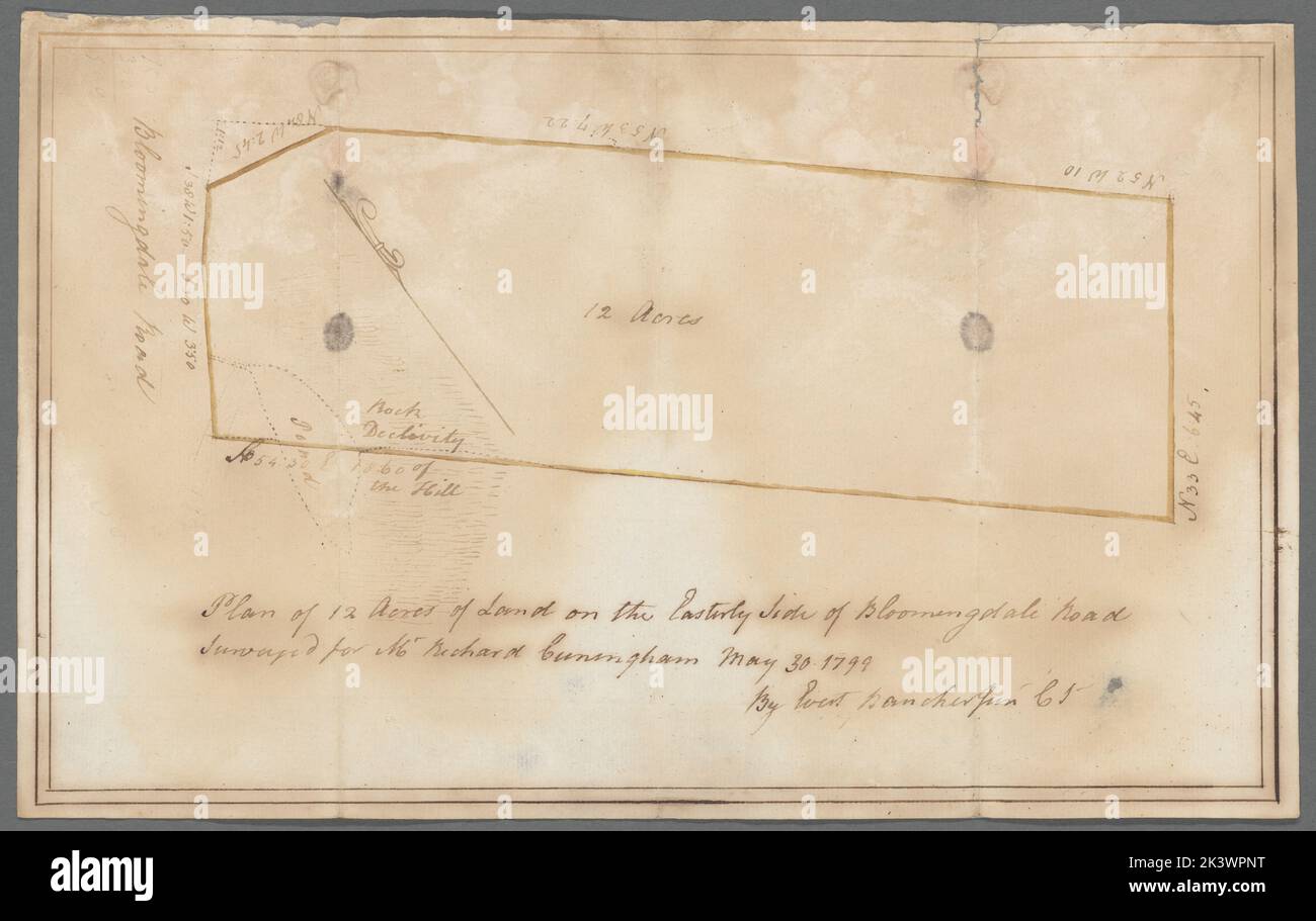 Plan of twelve acres on the easterly side of Bloomingdale Road 1799 ...