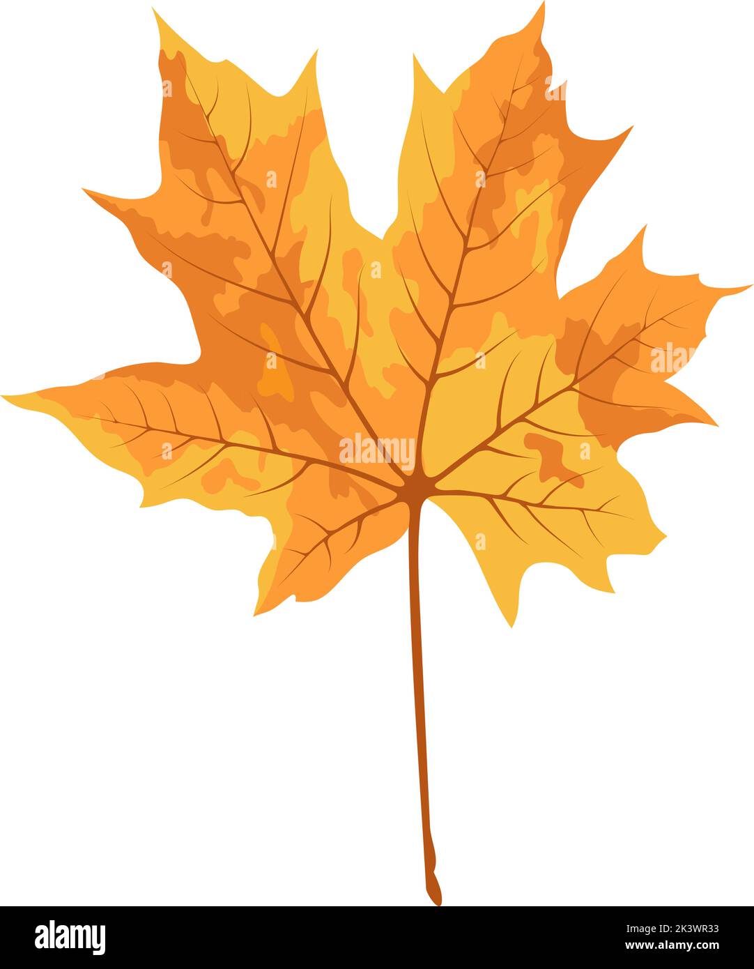 Autumn maple leaf. Leaf fall. Vector illustration Stock Vector Image ...