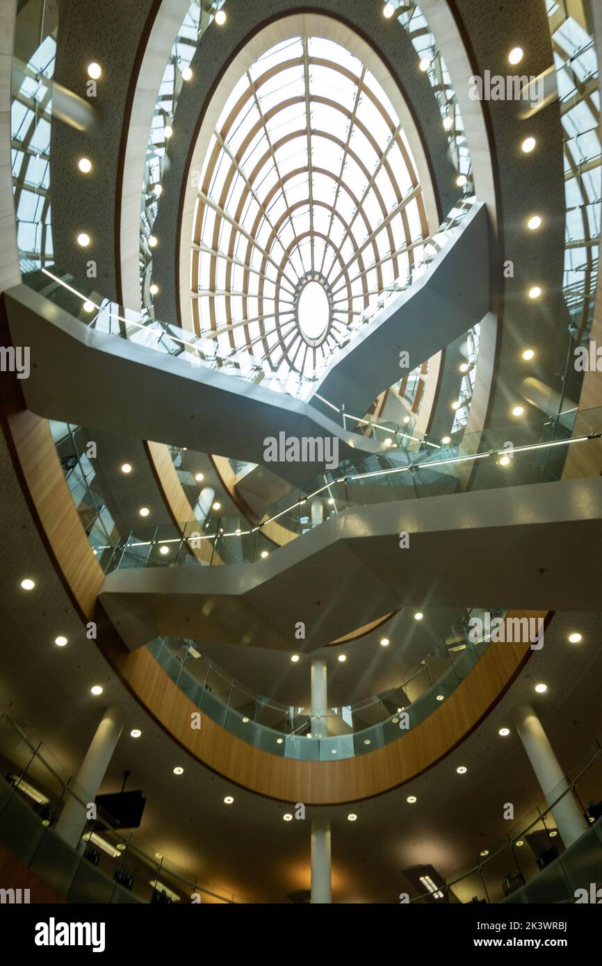 Lobby and skylight of Liverpool Central Library Stock Photo - Alamy