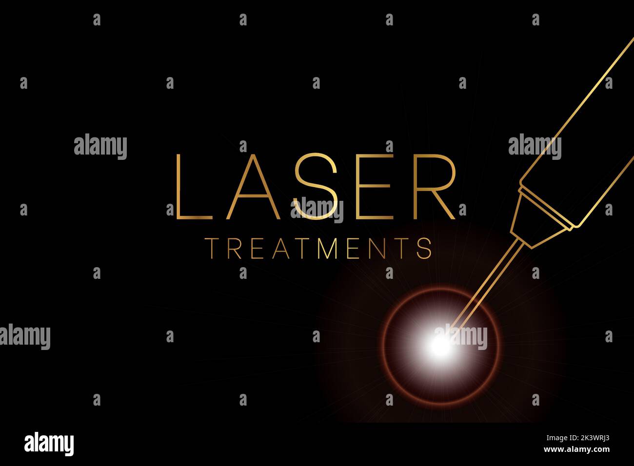 Laser Treatments Elegant Gold and Black Background Illustration Stock ...