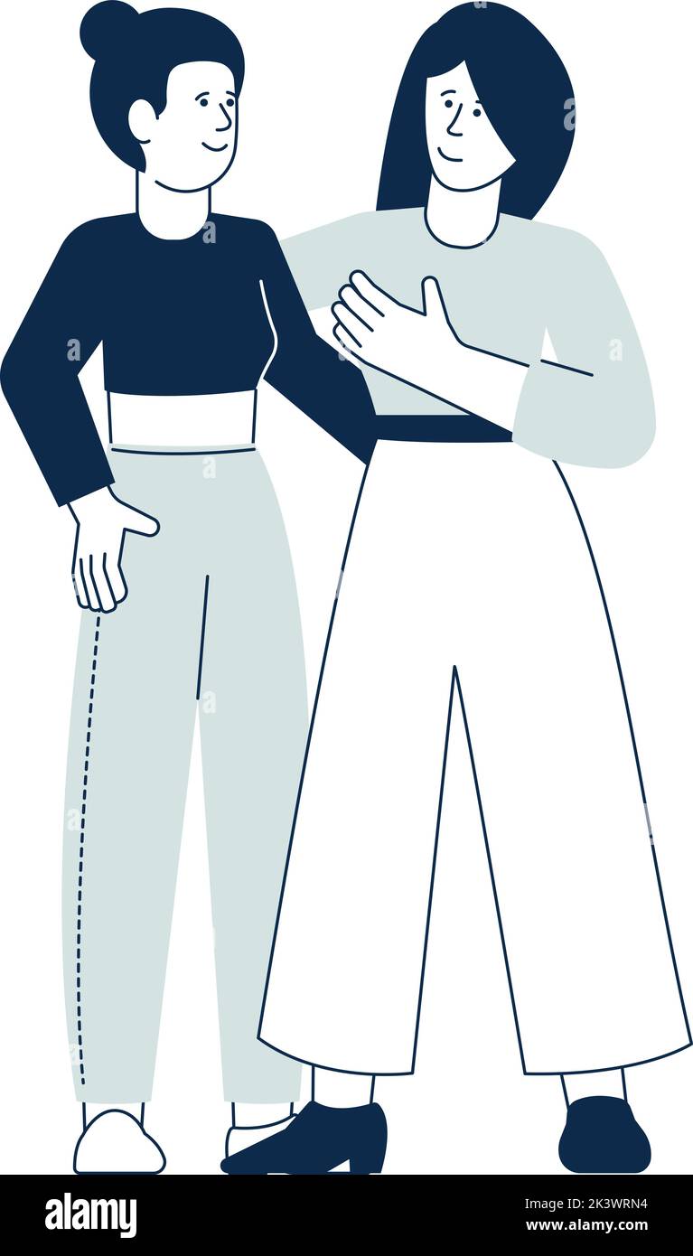 Joyful happy young women Stock Vector Images - Alamy