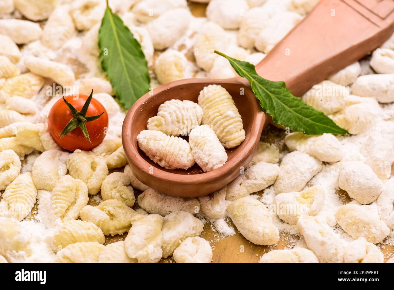 Preparation of gnocchi.Traditional Italian food Stock Photo - Alamy