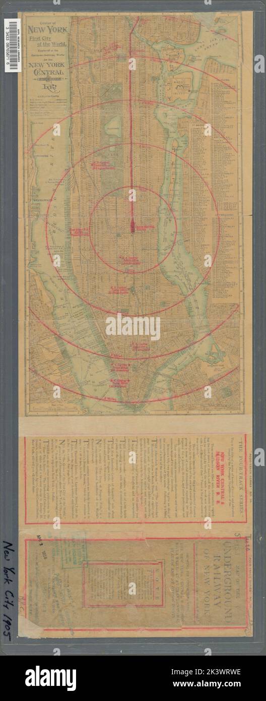 Map of the underground railway of New York 1905. Cartographic. Maps ...