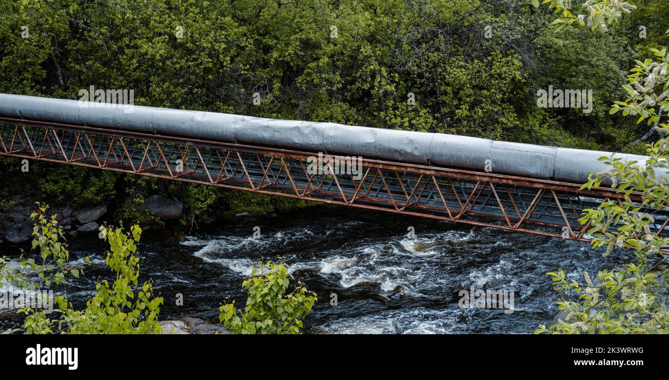 An aerial view of a pipeline Stock Photo - Alamy