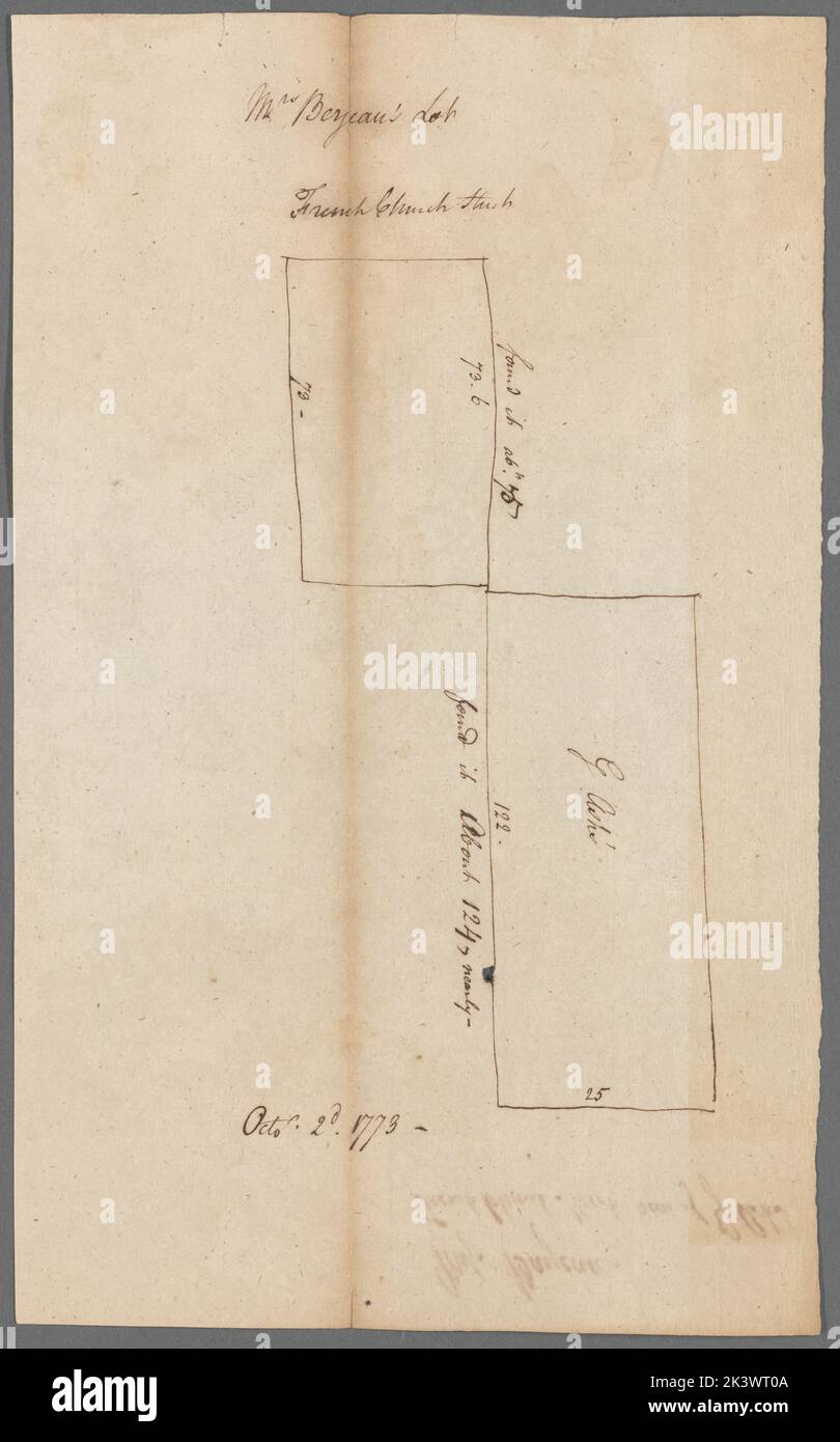 French Church Street 1773. Cartographic. Maps, Surveys, land surveys ...