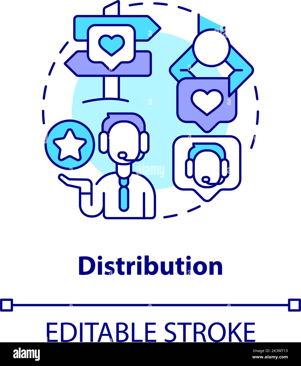 Distribution Concept Icon Stock Vector Image And Art Alamy