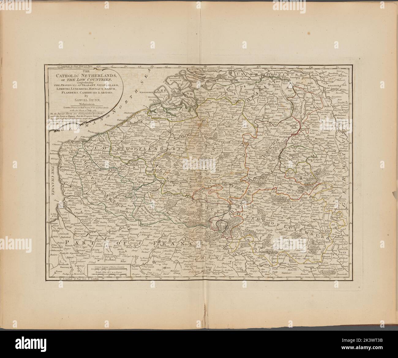 The Catholic Netherlands, or the Low Countries 1787. Dunn, Samuel, d ...