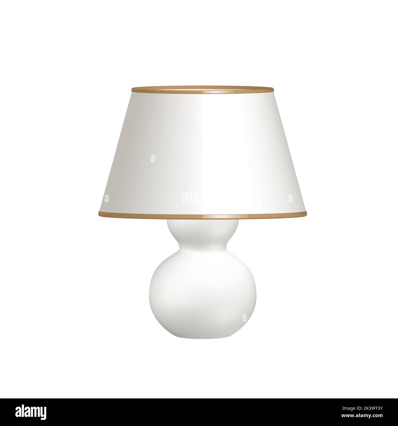 Home decor table lamp. Bedroom desk lighting. Vector image 3d ...