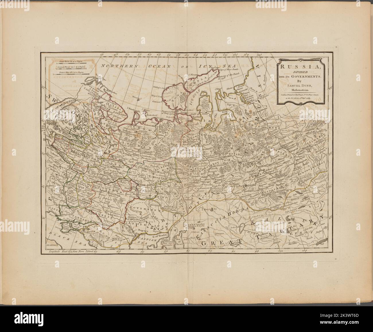 Russia, divided into its governments 1789. Dunn, Samuel, d. 1794 ...