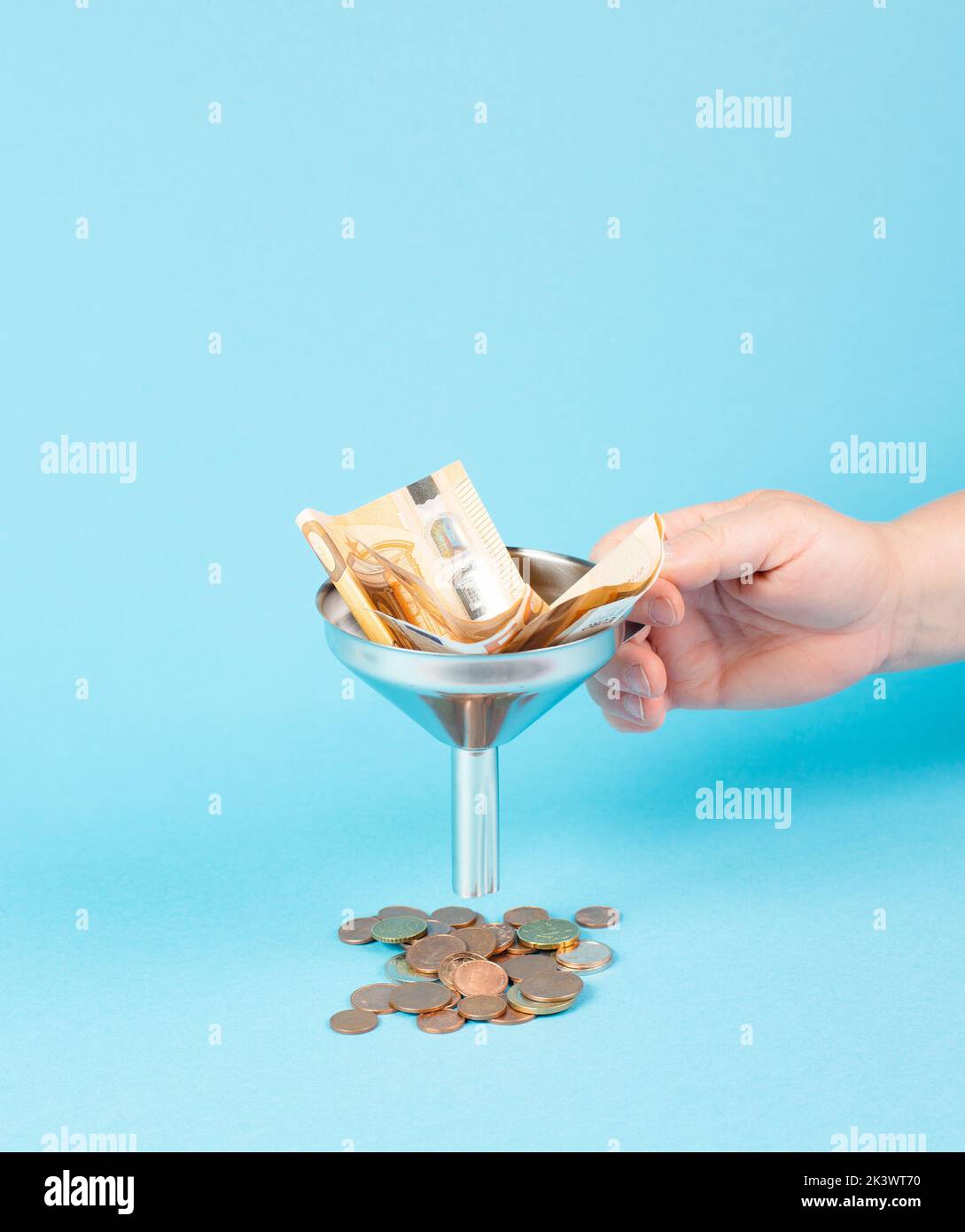 Inflation written with coins hi-res stock photography and images - Alamy