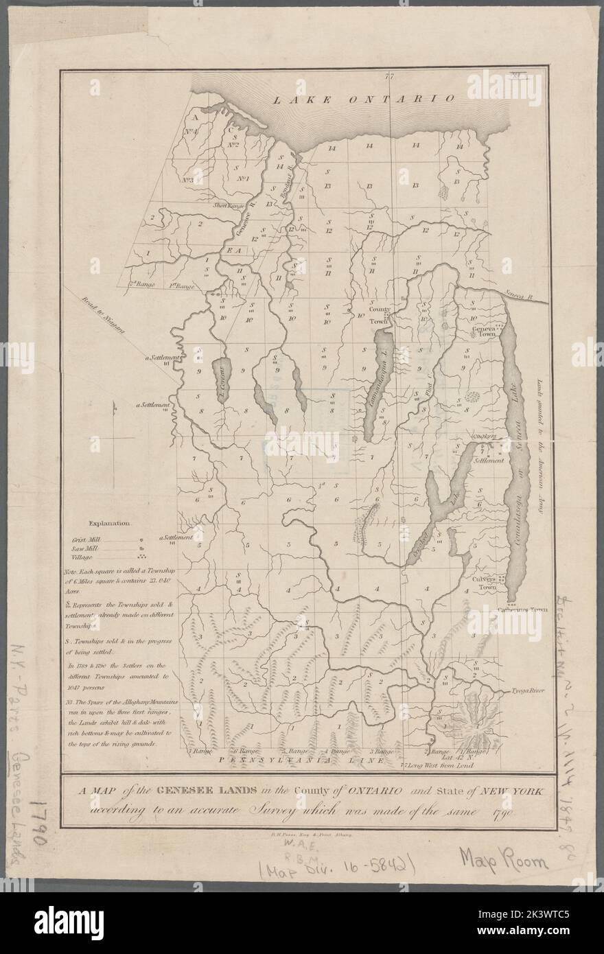 Ontario county map hi-res stock photography and images - Alamy
