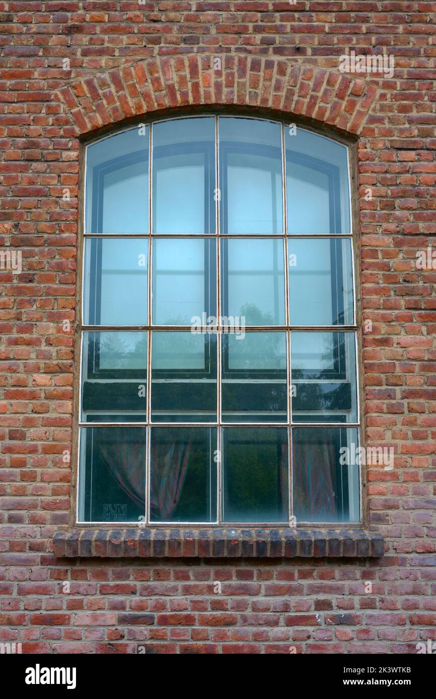 old window of a red brick building Stock Photo - Alamy