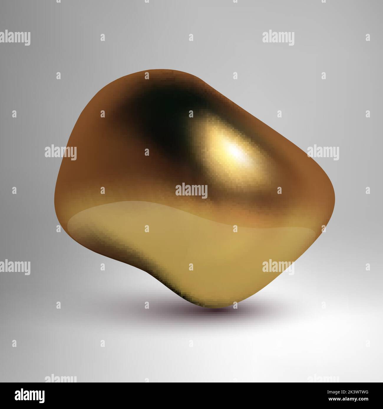 Metallic fluid shape 3d Stock Vector Images - Alamy