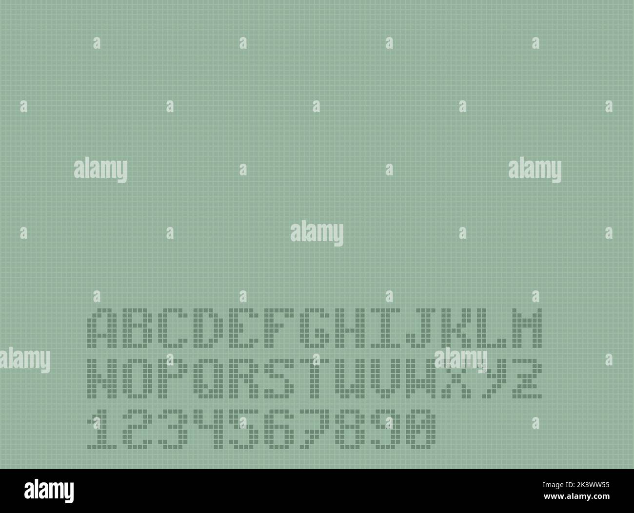 retro screen with abc and numbers set Stock Vector Image & Art - Alamy