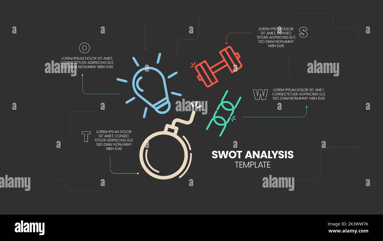 Swot Analysis Infographic With Icons Template Has 4 Steps Such As Strengths Weaknesses