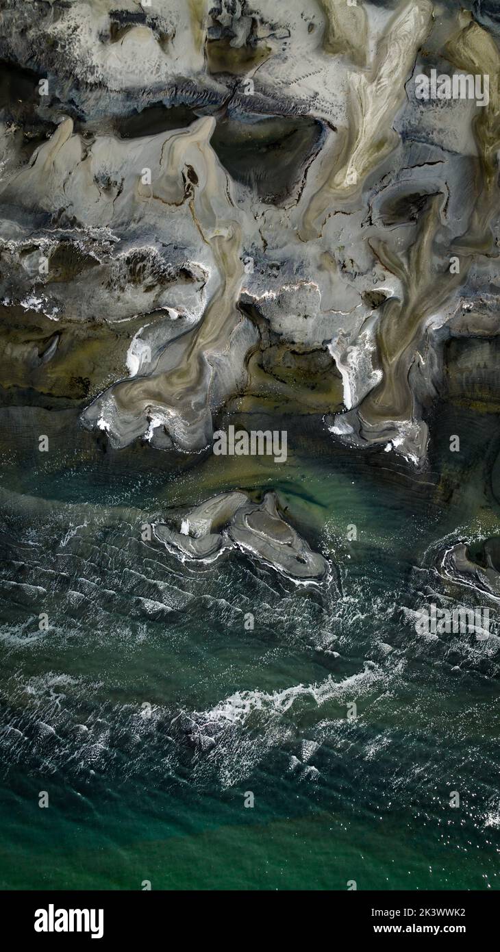 Arial view of The Great Salt Lake Stock Photo - Alamy