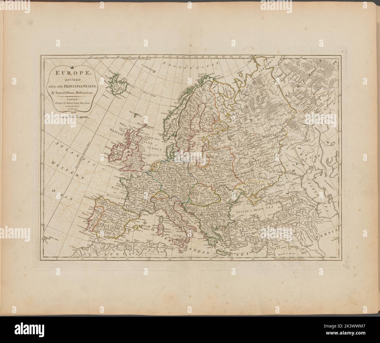 Europe divided into its principal states 1787. Dunn, Samuel, d. 1794 ...