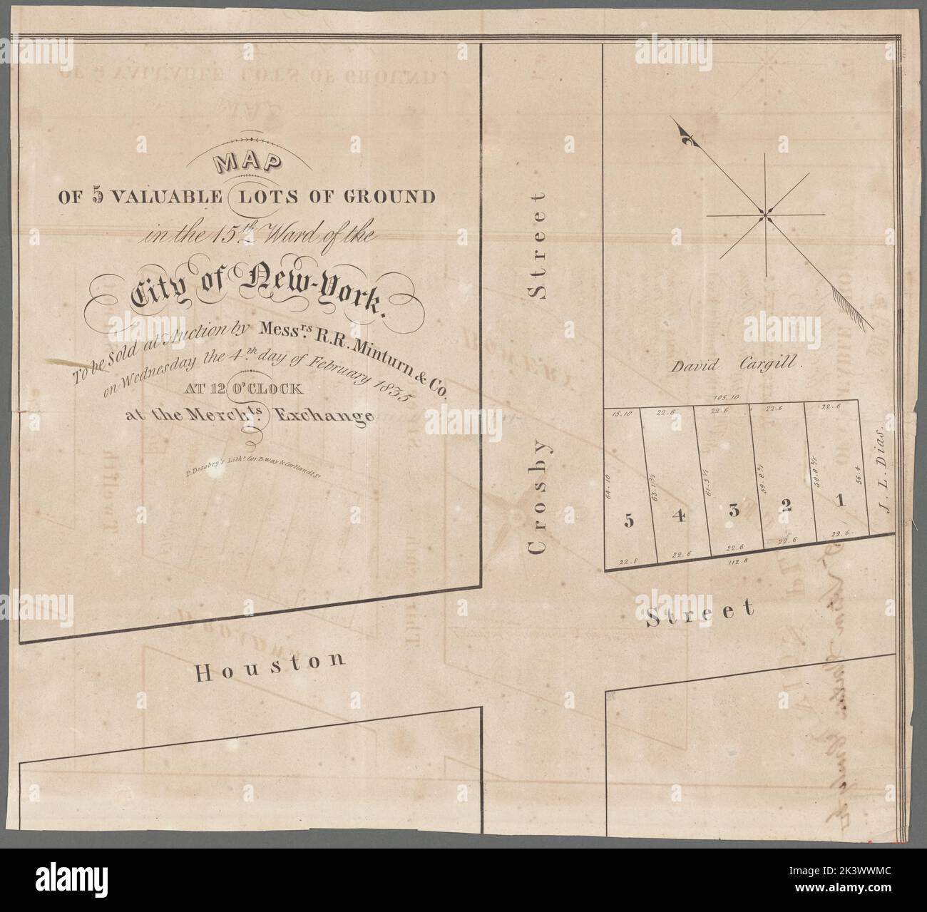 Map of 5 valuable lots of ground in the 15th Ward of the city of New ...