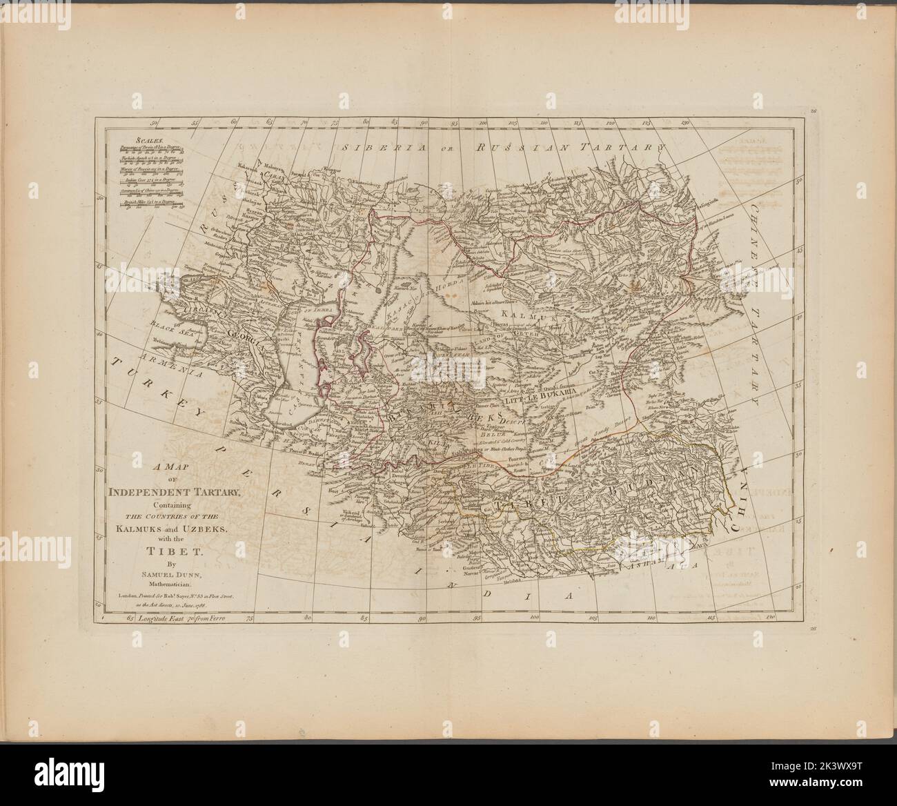 A map of independent Tartary, containing the countries of the Kalmuks ...