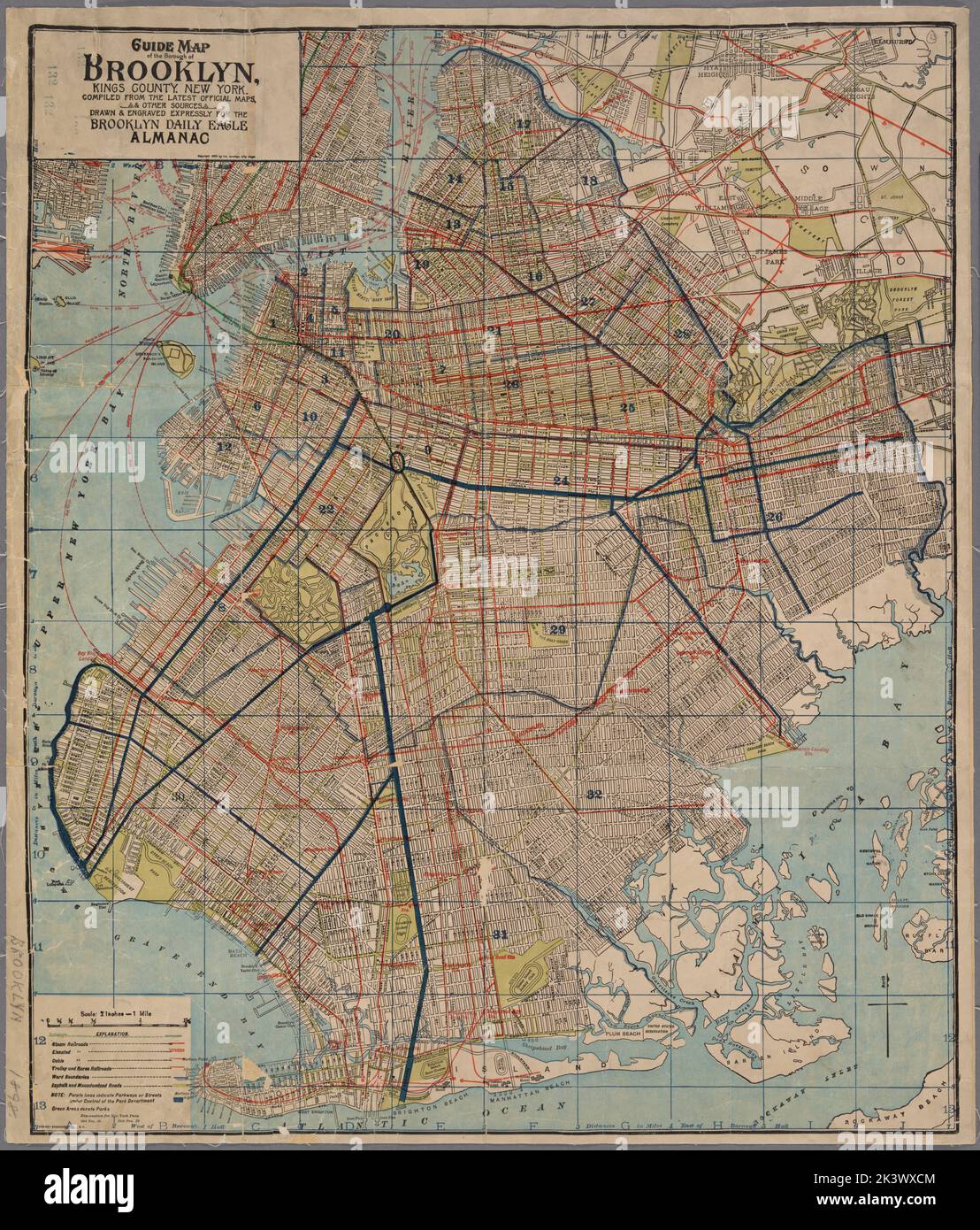 Guide map of Brooklyn, Kings County, N.Y. ….for Brooklyn daily eagle ...