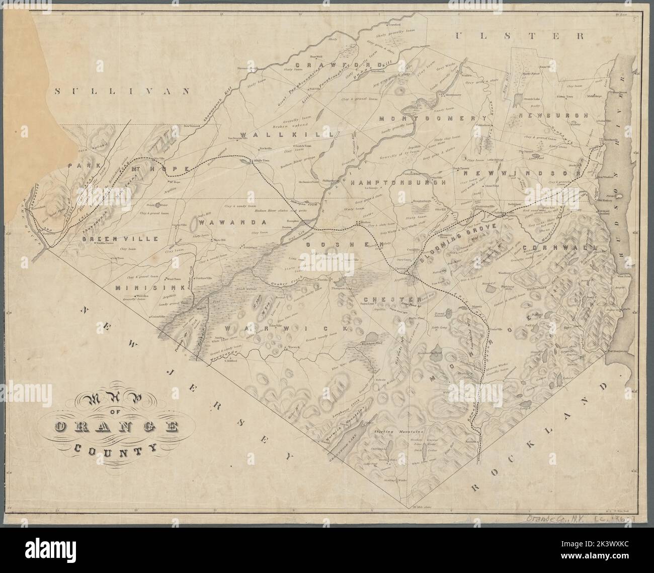 Map of Orange County: New York Cartographic. Maps, Geological maps ...