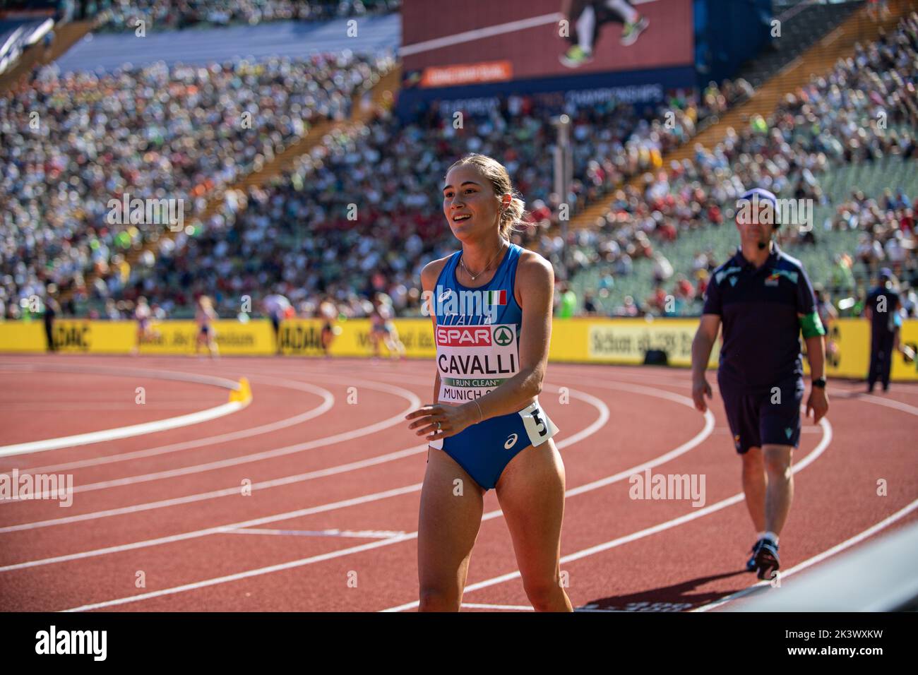 Ludovica Cavalli participating in the 1500 meters of the European ...