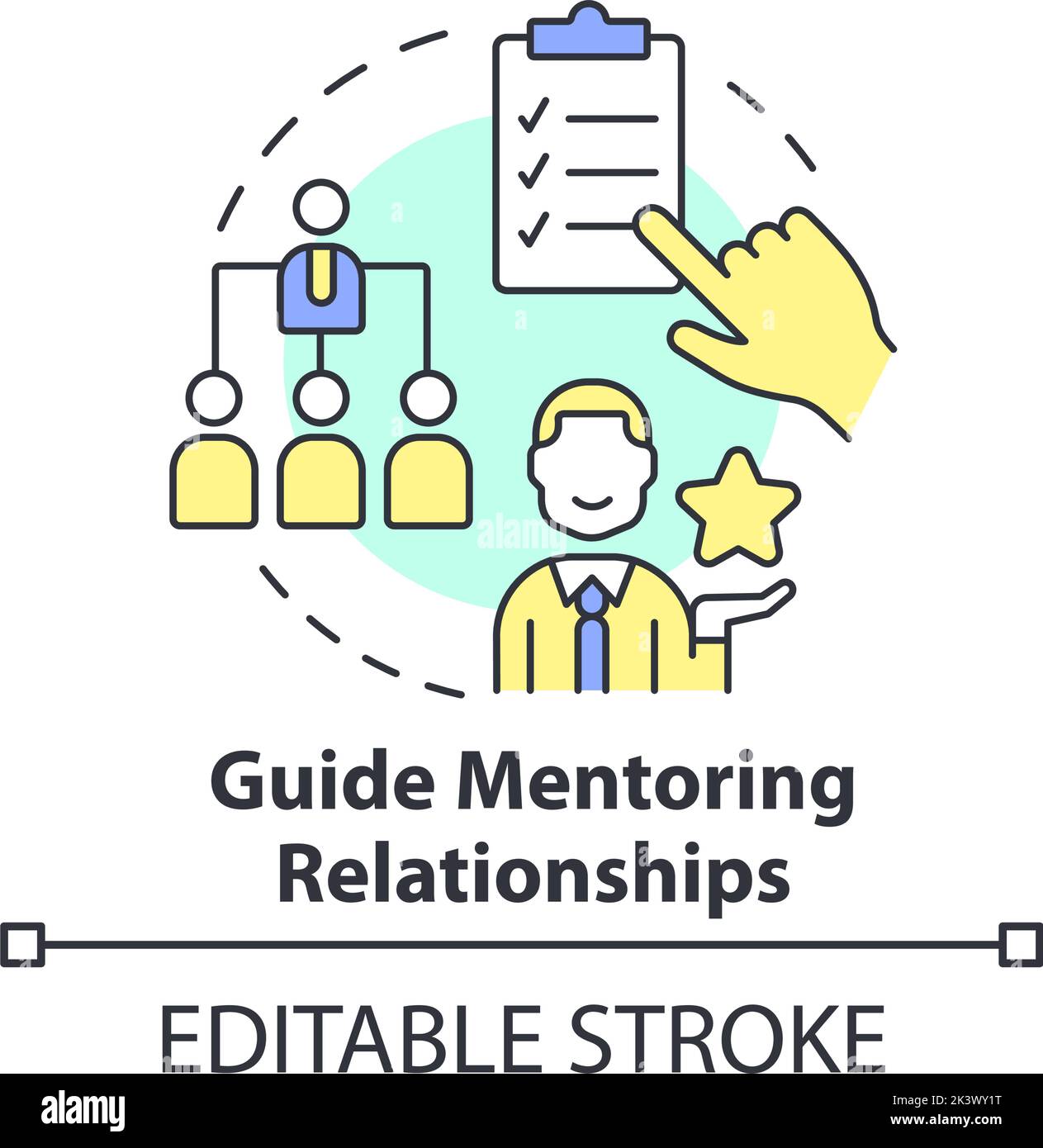 Guide mentoring relationships concept icon Stock Vector Image & Art - Alamy Guide mentoring relationships concept icon Stock Vector Image & Art - Alamy