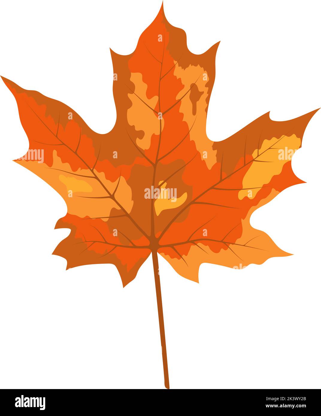 Autumn maple leaf. Leaf fall. Vector illustration Stock Vector Image ...