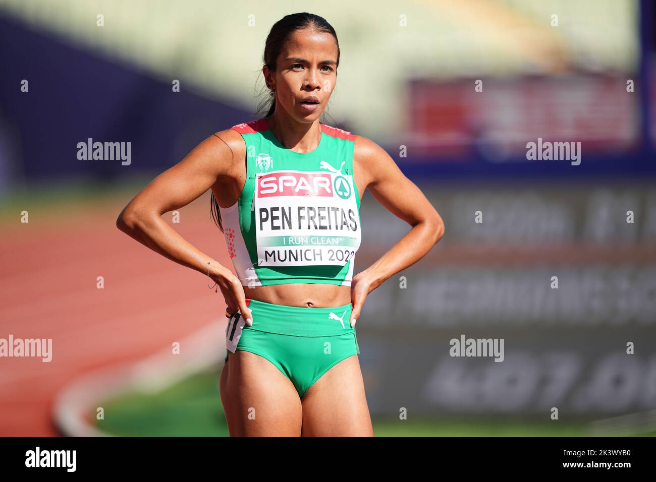 Marta Filipa Pen Oliveira Freitas participating in the 1500 meters of ...