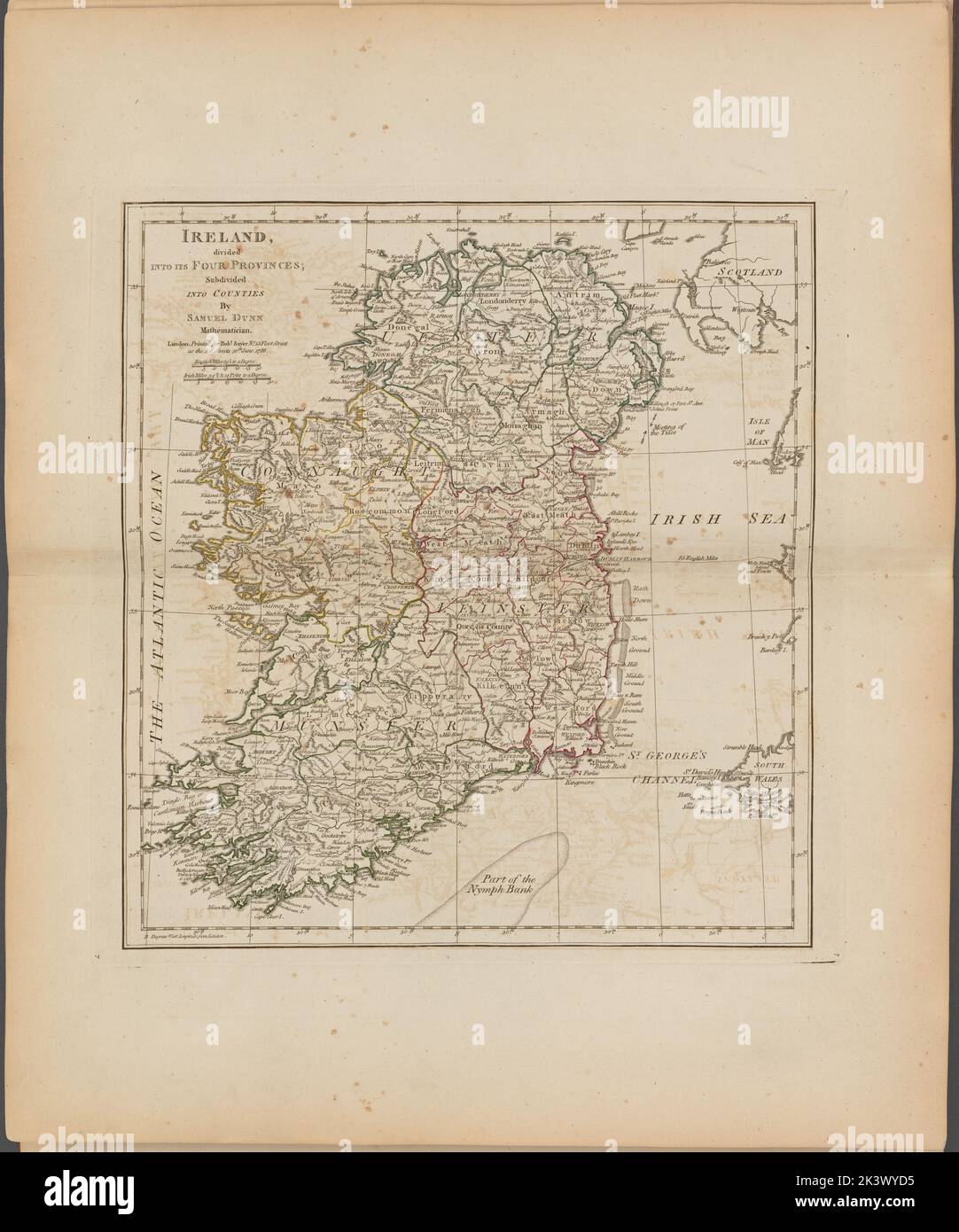 Ireland, divided into its four provinces; subdivided into counties 1786 ...